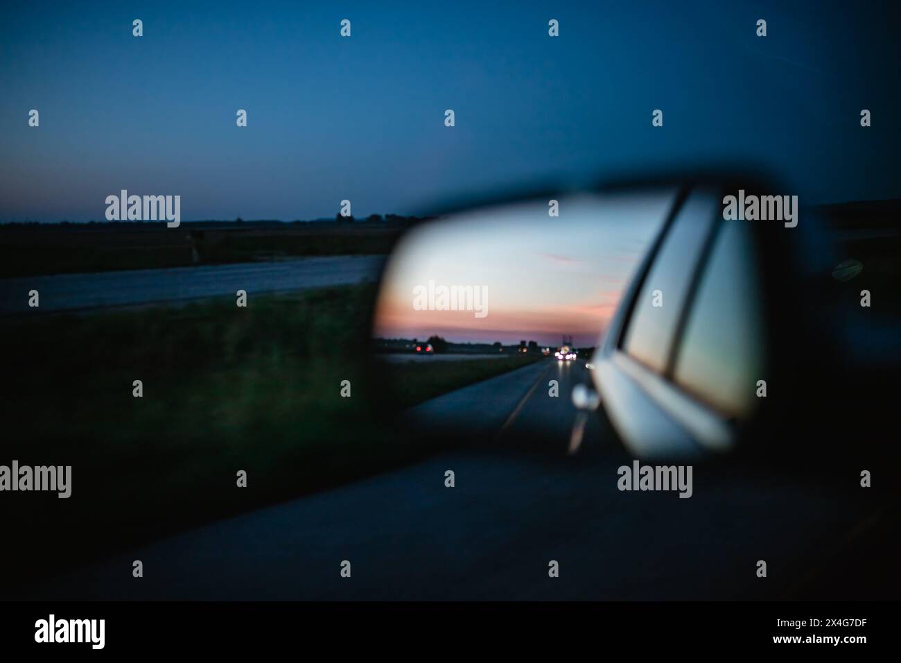 Side view mirror car sunset sky hi-res stock photography and images - Alamy