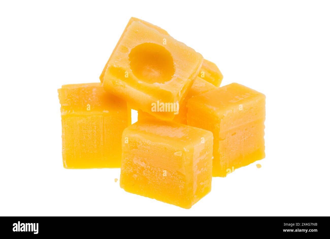 cheese squares isolated on white background Stock Photo - Alamy