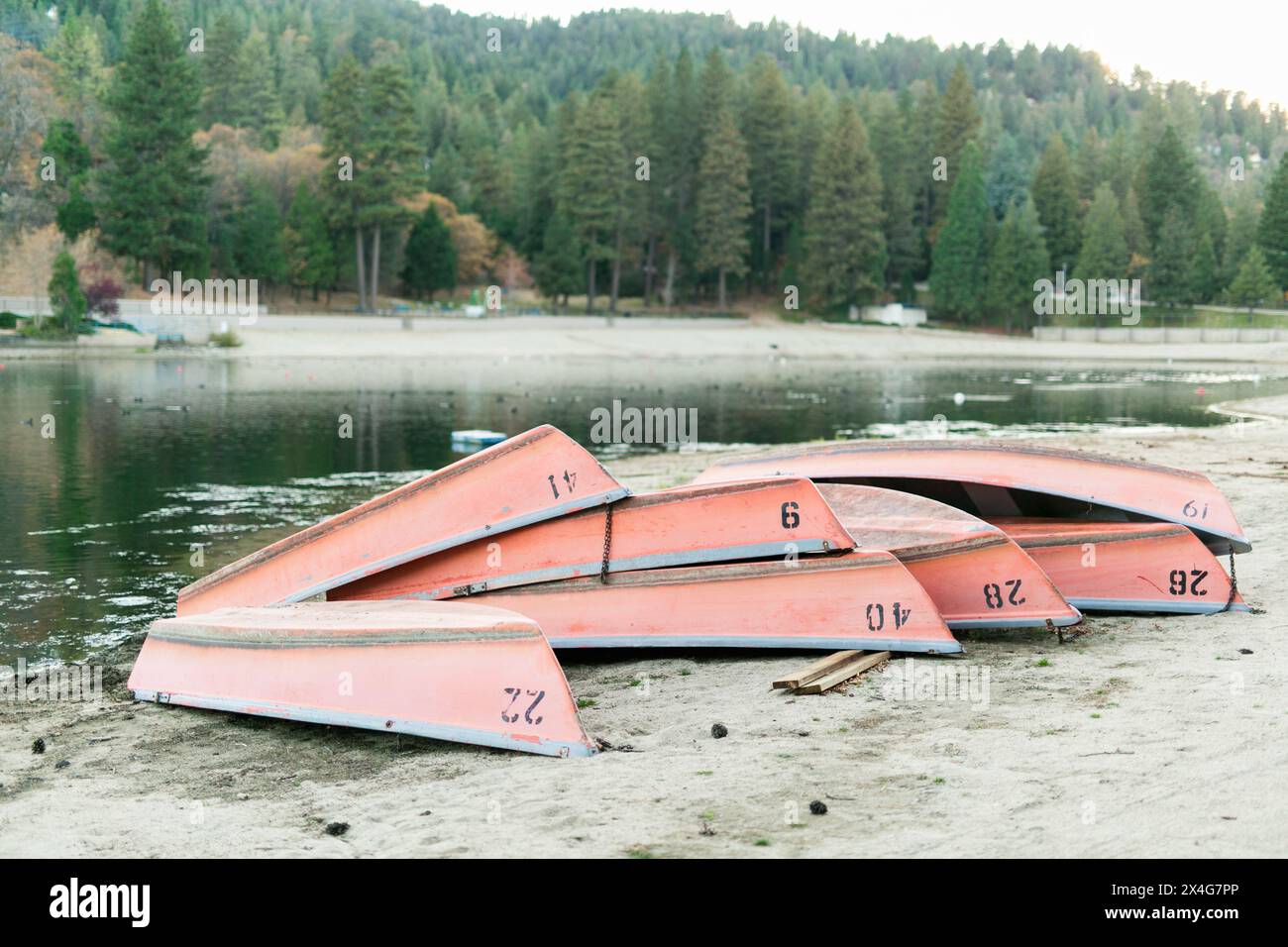 Rowboats storage lakeside boats hi-res stock photography and images - Alamy