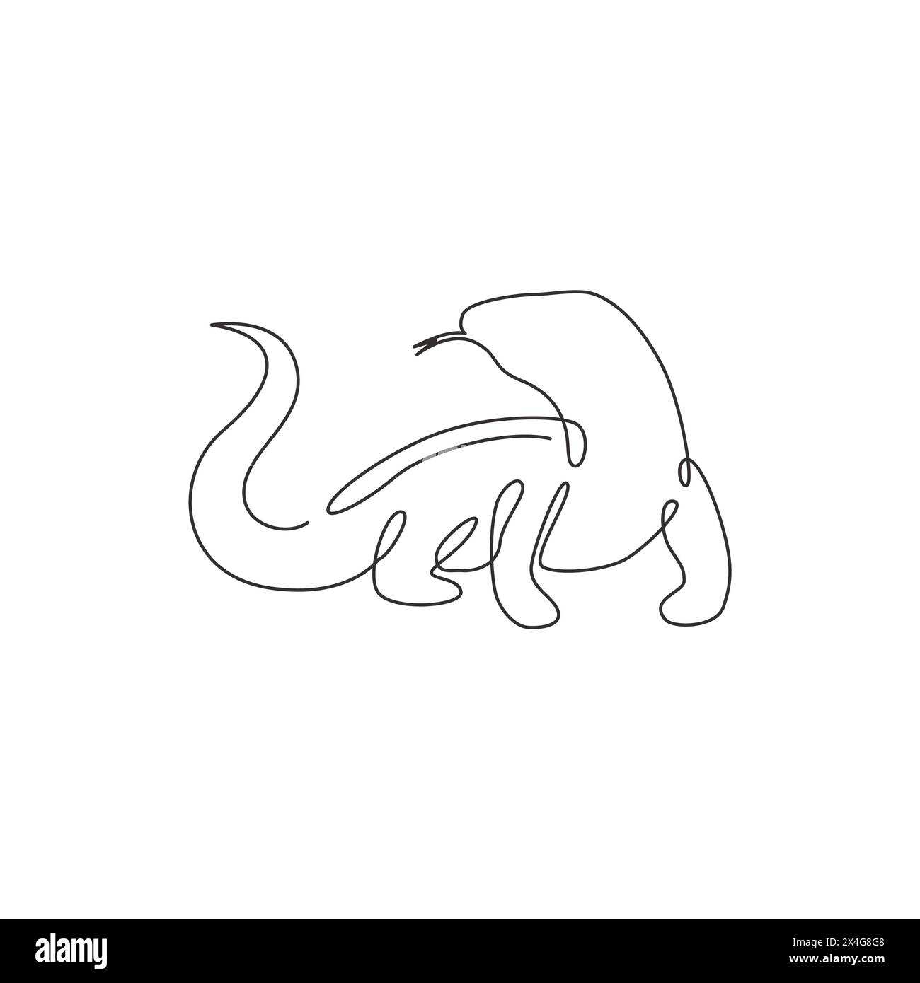 One continuous line drawing of dangerous komodo dragon for company logo ...