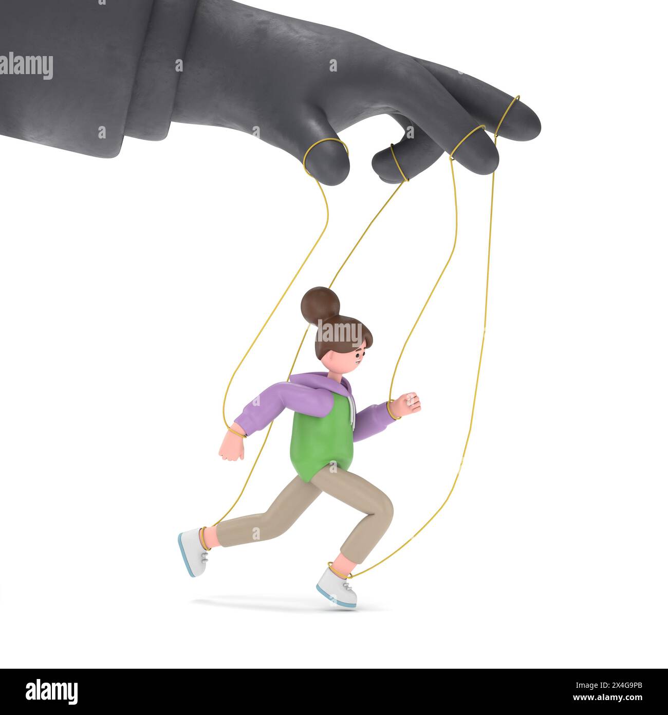 Flat 3d isometric style puppeteer business concept web infographics 3D ...