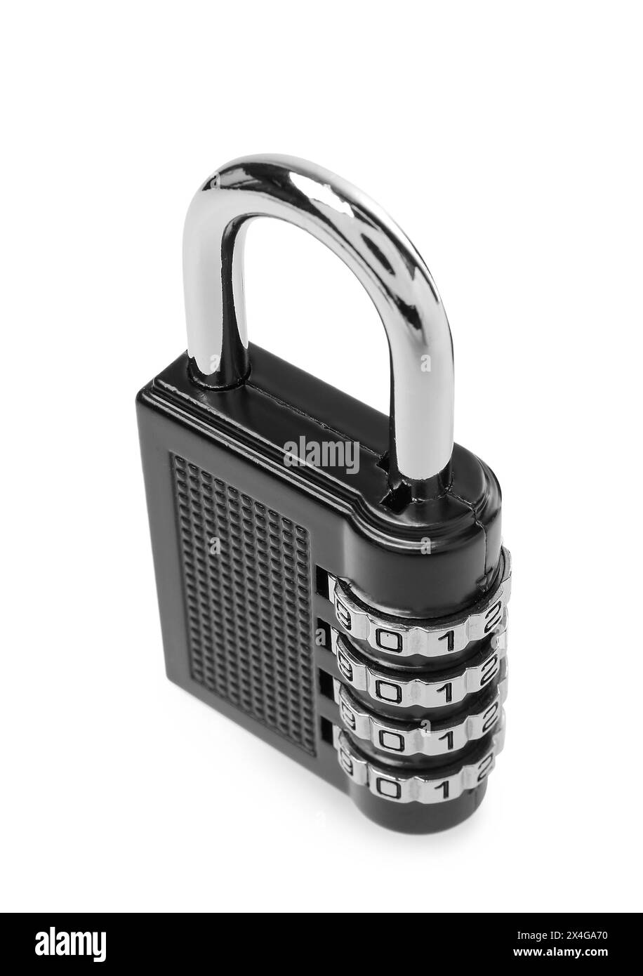 Locked steel combination padlock isolated on white Stock Photo - Alamy