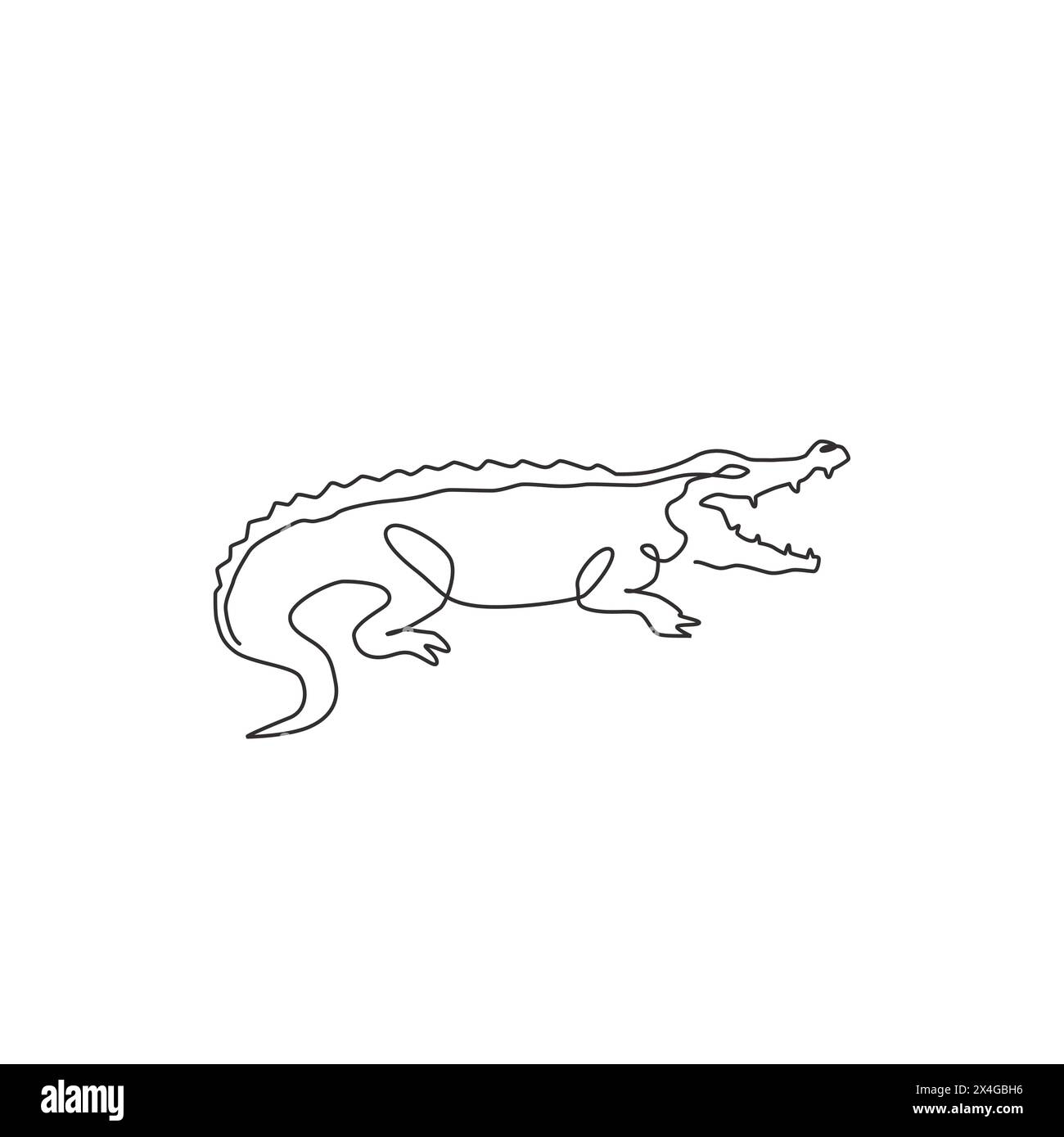 American alligator teeth Stock Vector Images - Alamy