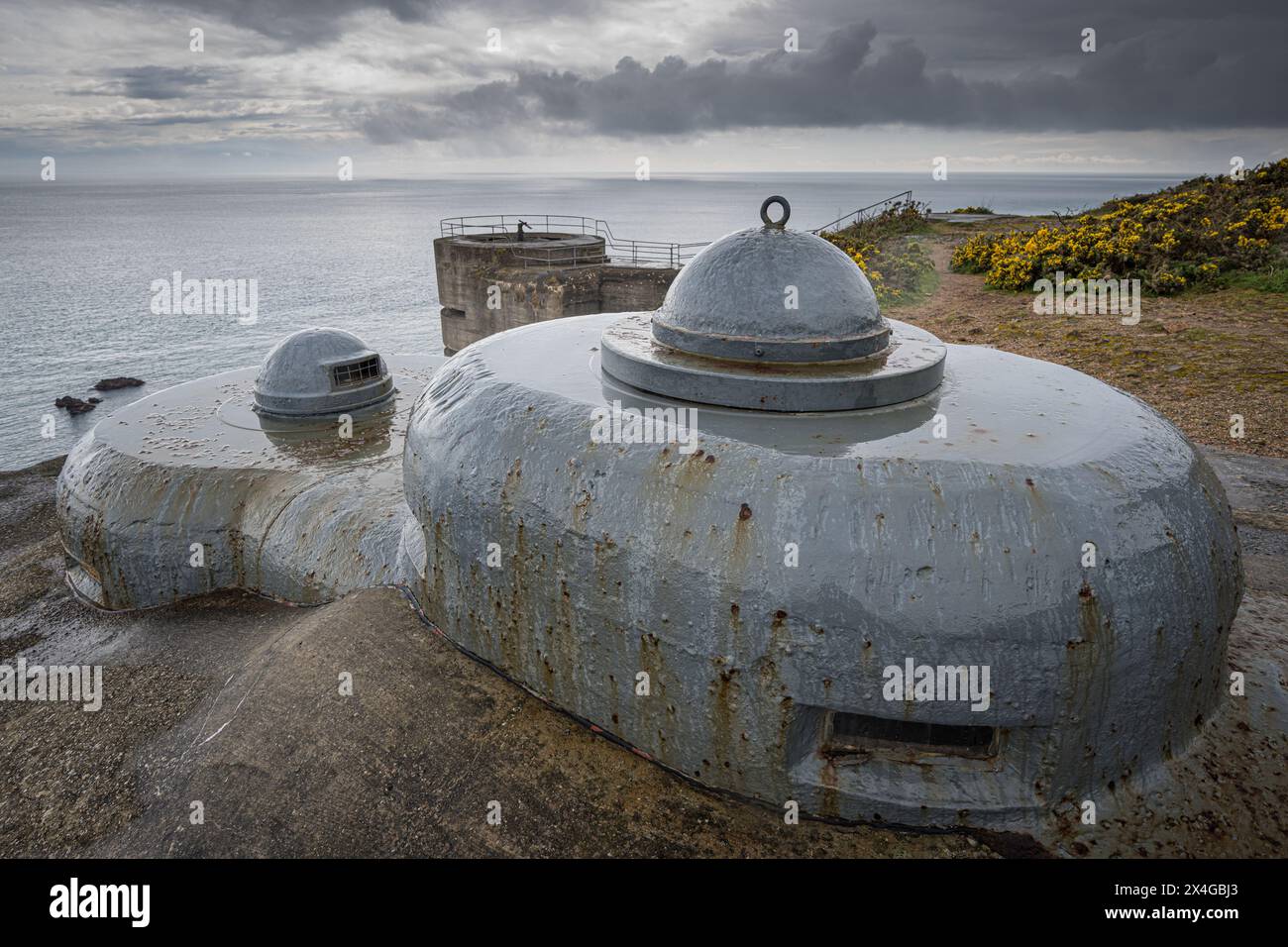 Naval rangefinder installation as part of the "Atlantic Wall" German ...