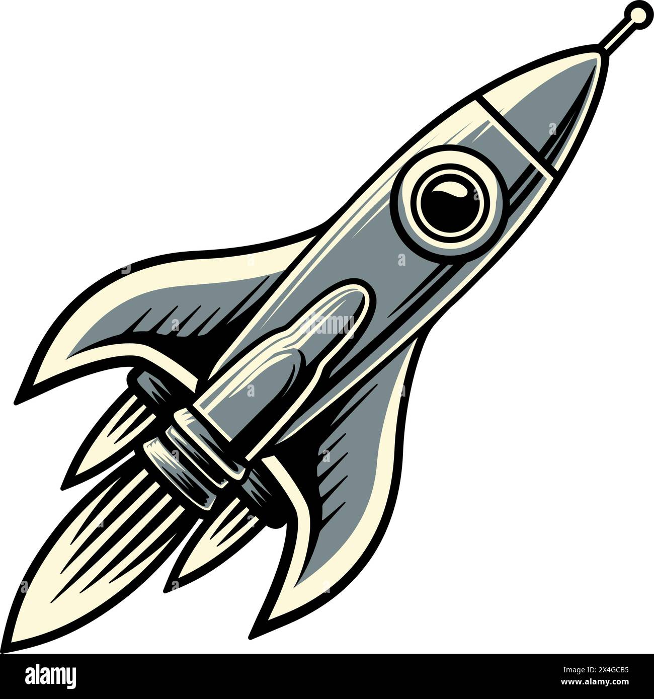 Rocket Space Ship Cartoon Spaceship Rocketship Stock Vector Image & Art ...
