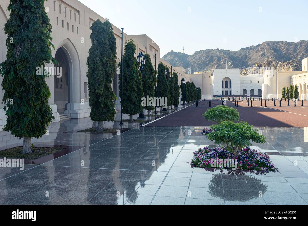 Muscat, Oman - January 2, 2024: Visitors find respite from the heat in ...