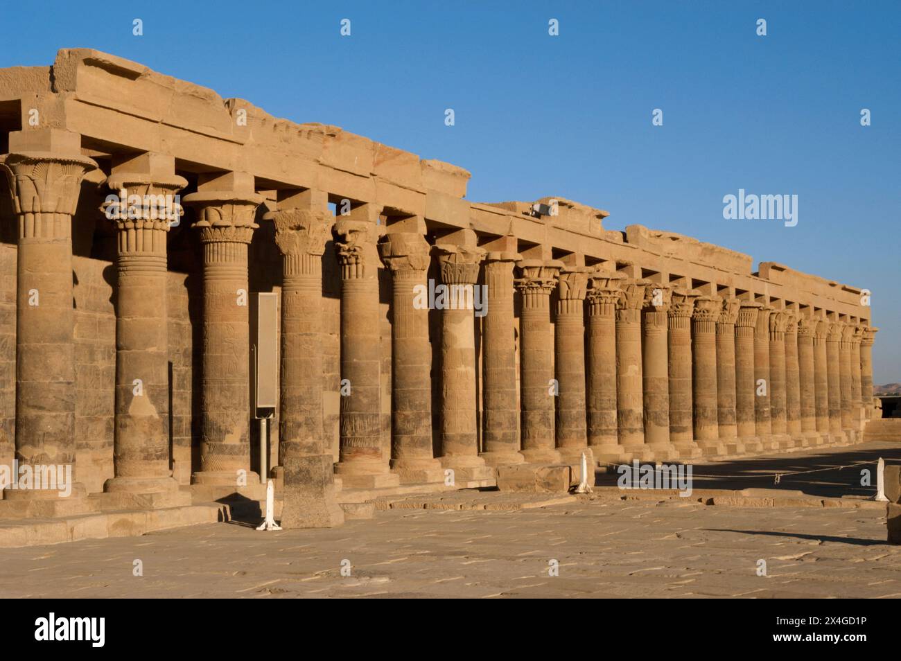 Egypt. Philae Temple, dedicated to the goddess Isis. Erected during the ...