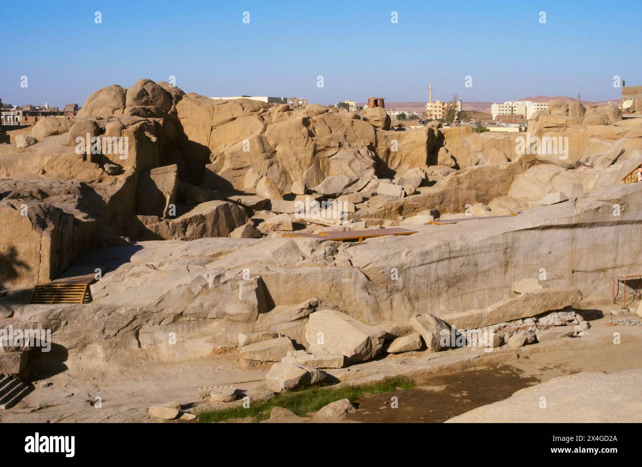 Aswan, Egypt. Unfinished obelisk in a pink granite quarry Stock Photo ...