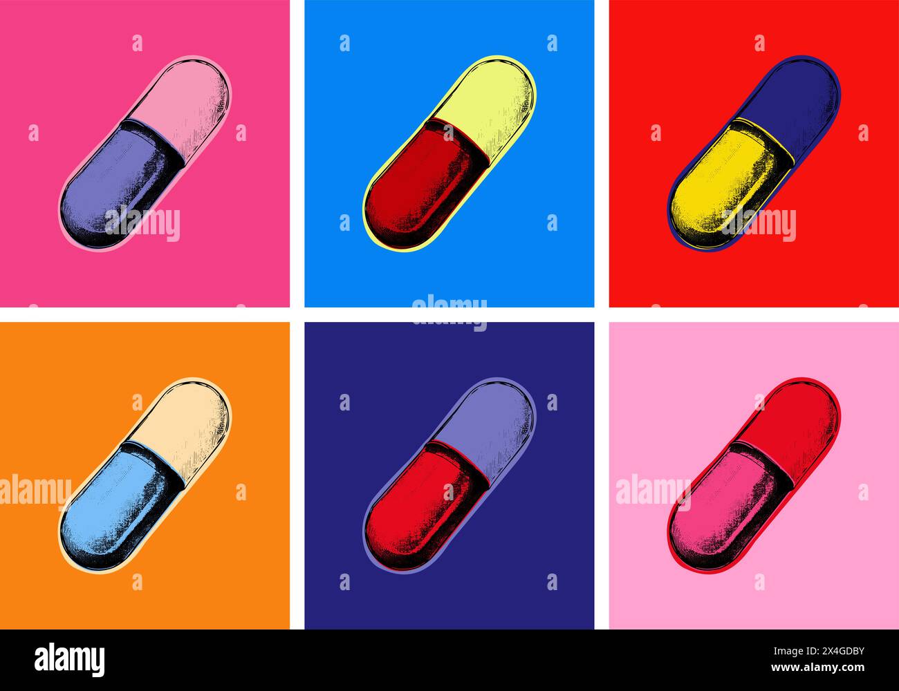 Pill Drug medicine. Vector illustration. Pop art Stock Vector Image ...
