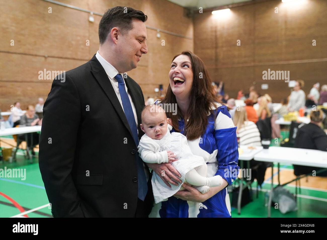 Conservative party candidate Lord Ben Houchen with his wife Rachel ...