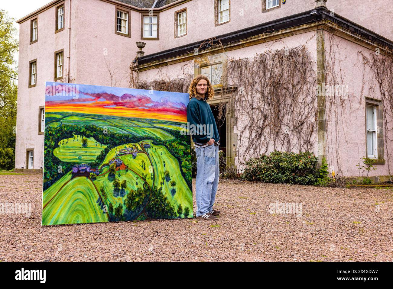 Haddington, United Kingdom. 03 May, 2024 Pictured: Artist, Joe Grieve ...