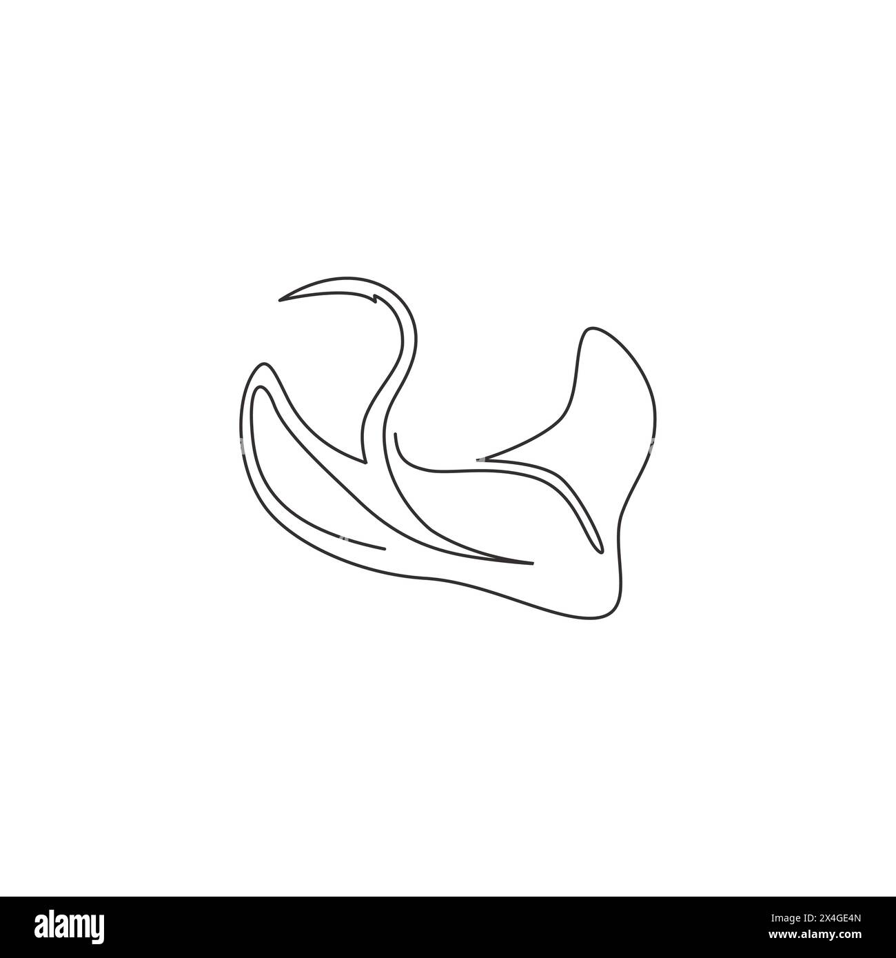 One single line drawing of beautiful stingray for logo identity. Large ...