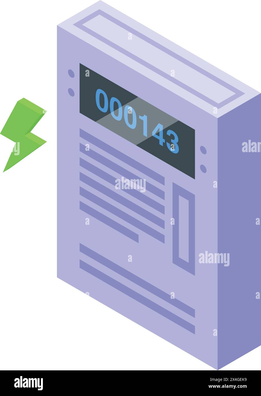 Electric energy counter device icon isometric vector. Watt meter count ...