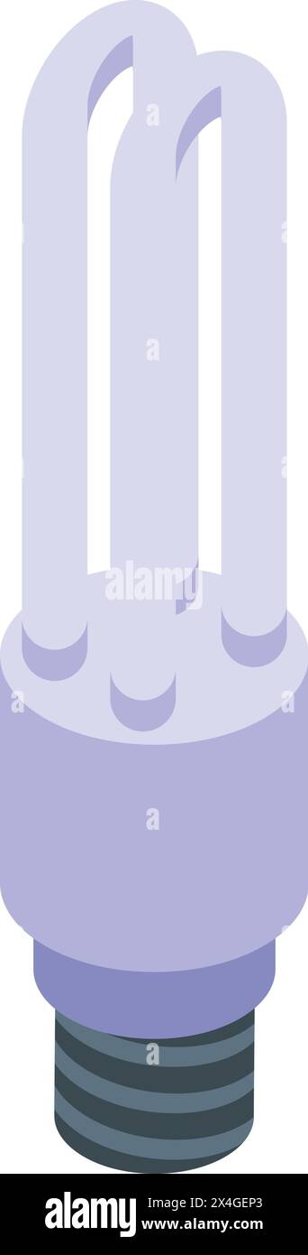 Light bulb icon isometric vector. Economical electrical appliance ...