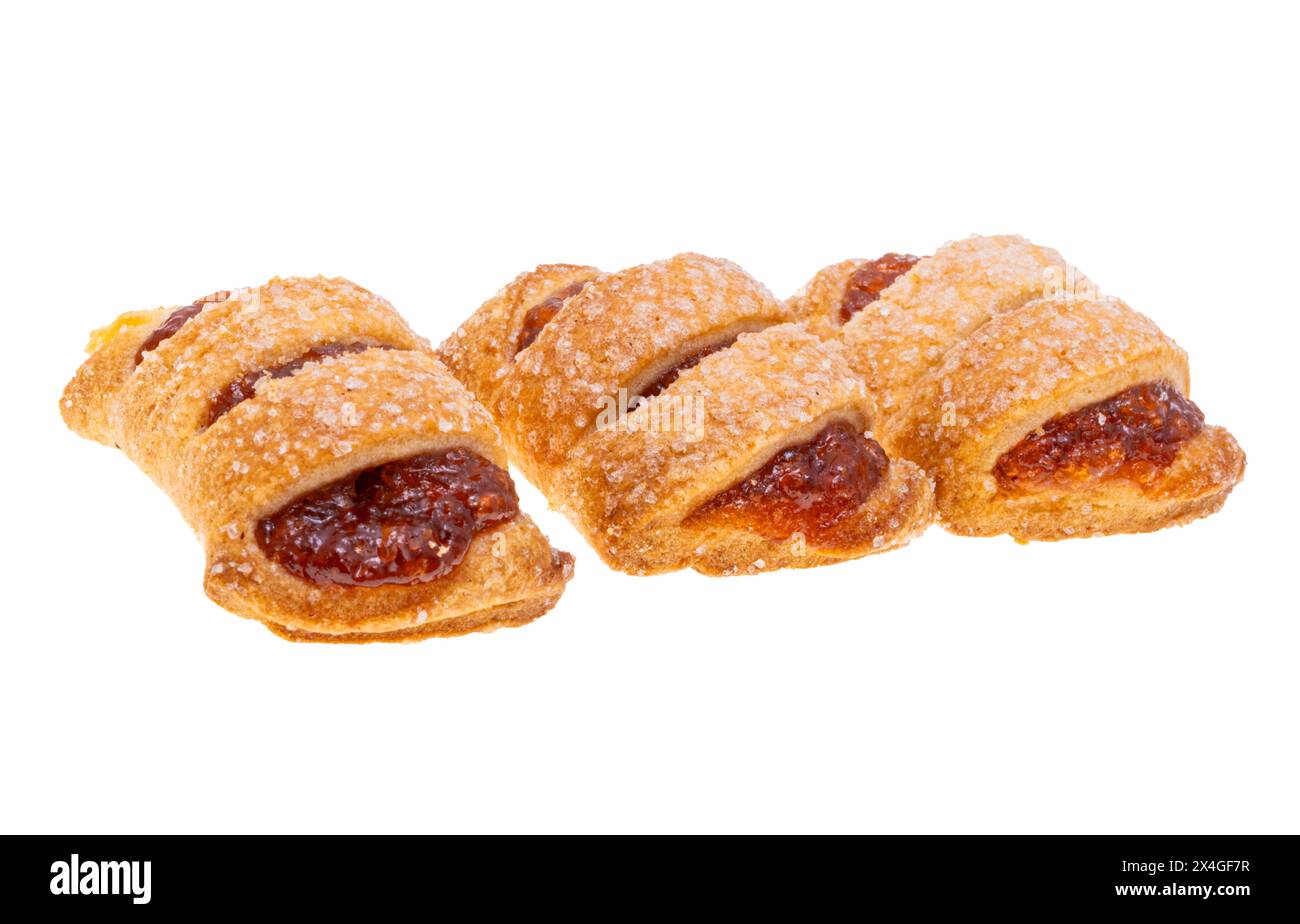 puff pastry with jam isolated on white background Stock Photo - Alamy