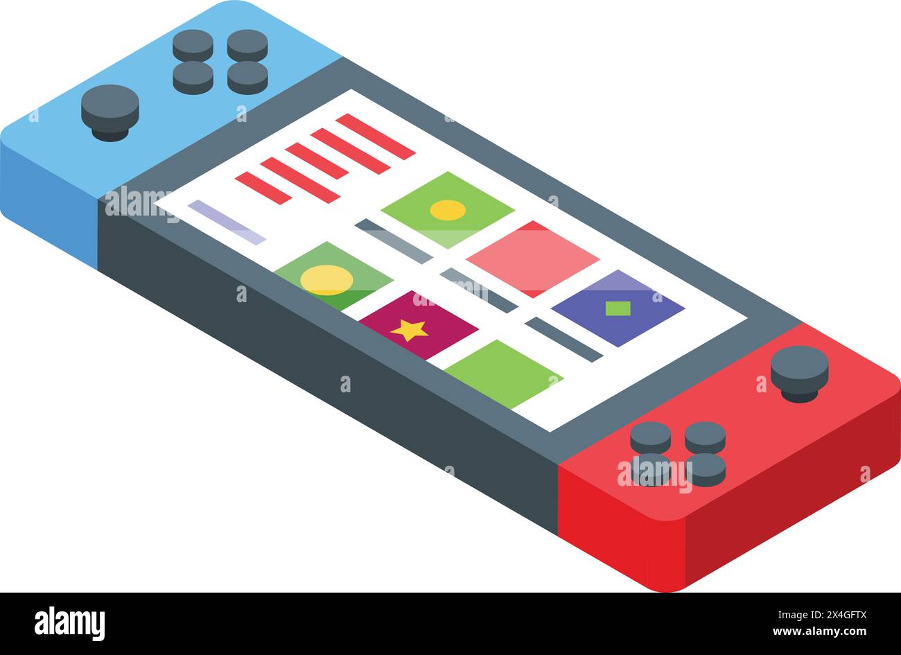 Gaming portable device icon isometric vector. Game gadget. Device ...