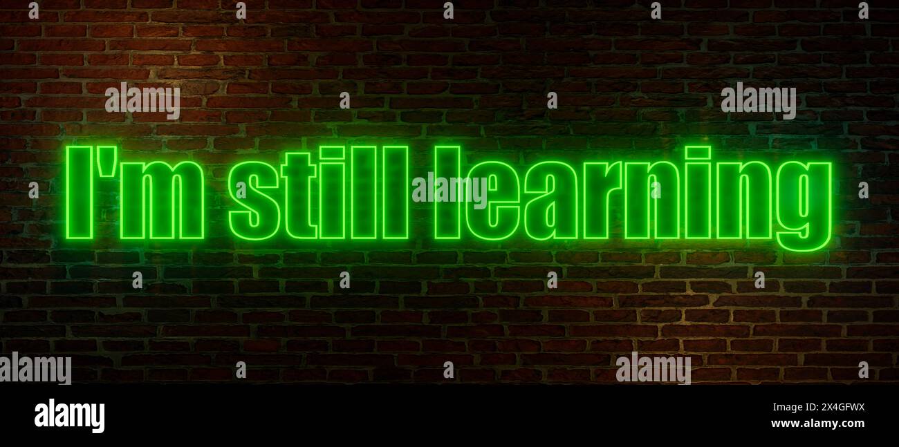 i m still learning. i m still learning. Brick wall at night with the ...