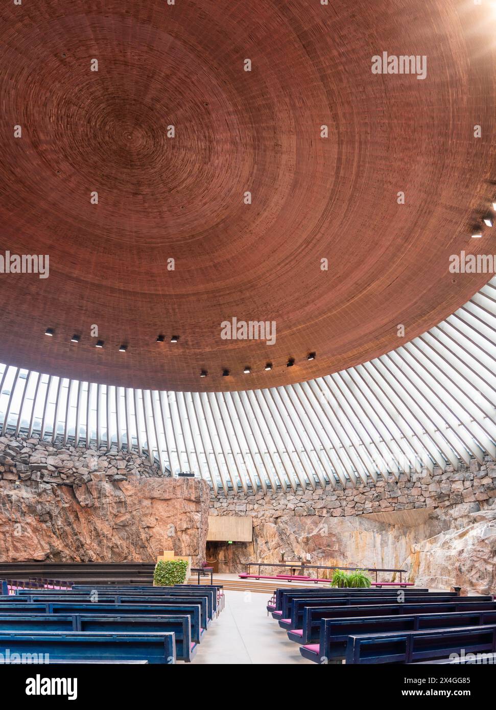 Temppeliaukio Church, Helsinki, Finland Stock Photo - Alamy