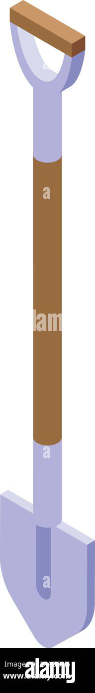 Farming shovel icon isometric vector. Farm instrument. Spade object ...