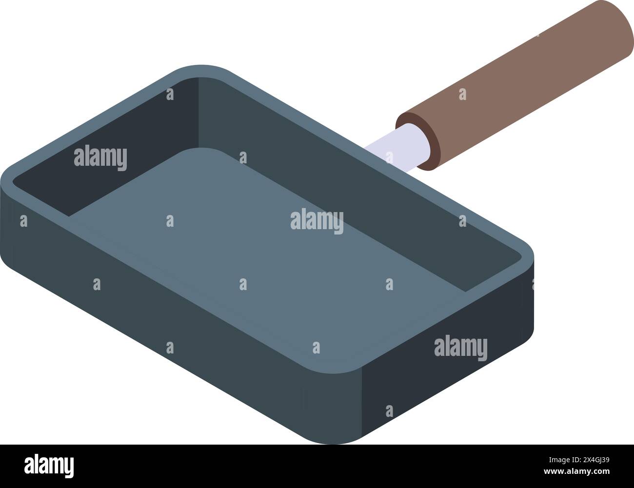 Wok pan icon isometric vector. Cooking equipment. Empty pot Stock ...