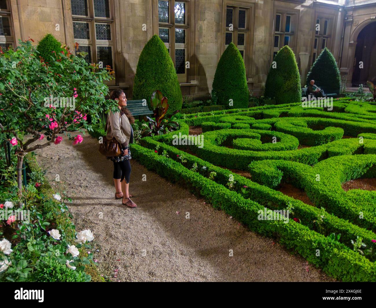 Paris, France, Wide Angle View, People, Woman, Visiting Outside French ...