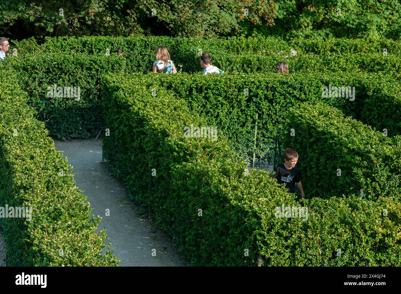 Choisiel, France - Tourists Family Visiting French Monument, Chateau de ...