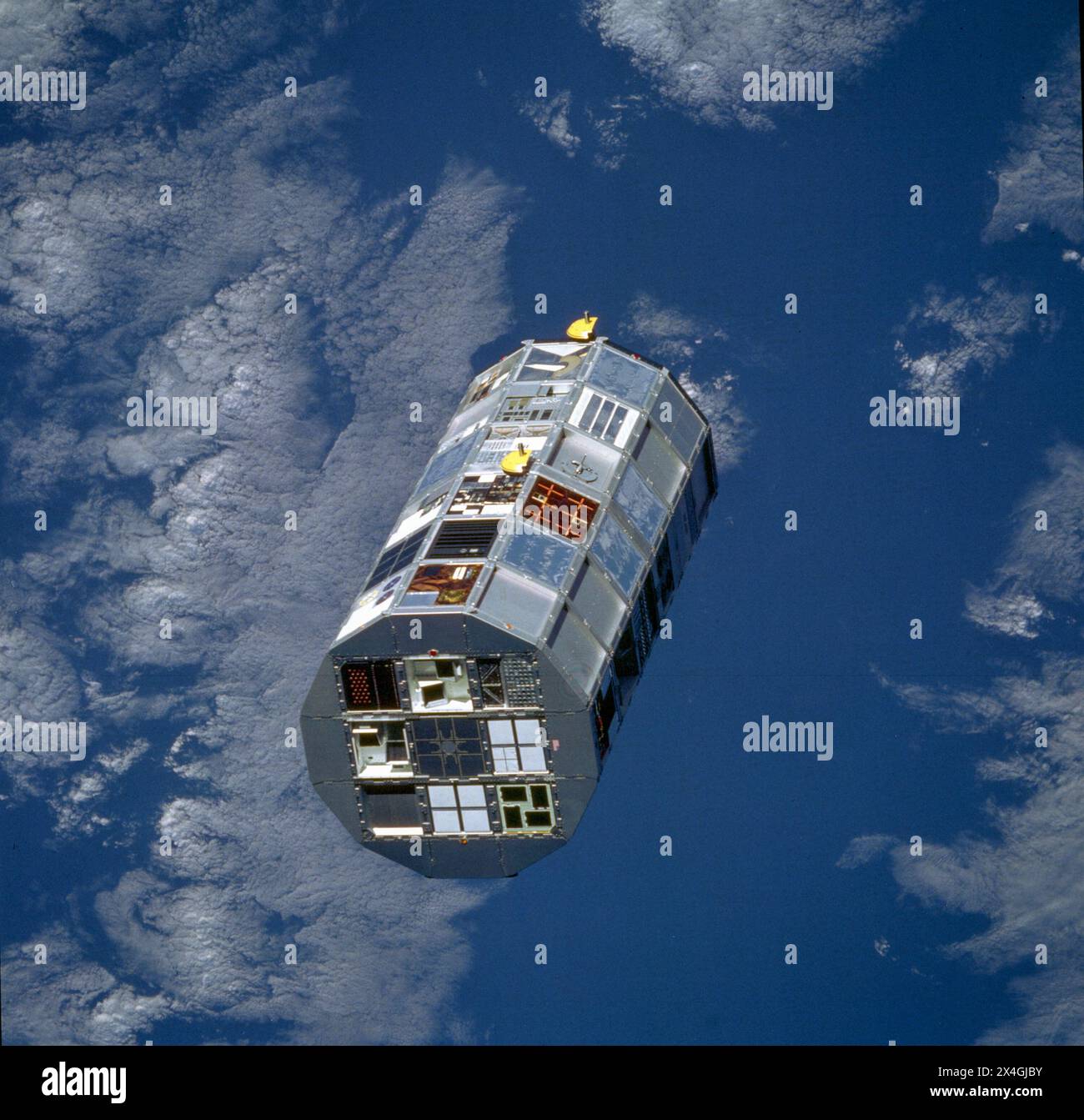 The Long Duration Exposure Facility (LDEF) satellite designed to test ...