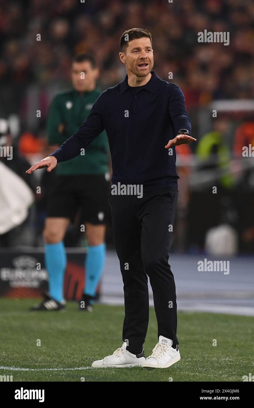 Xabi Alonso head coach of Bayer Leverkusen during the Europa League ...