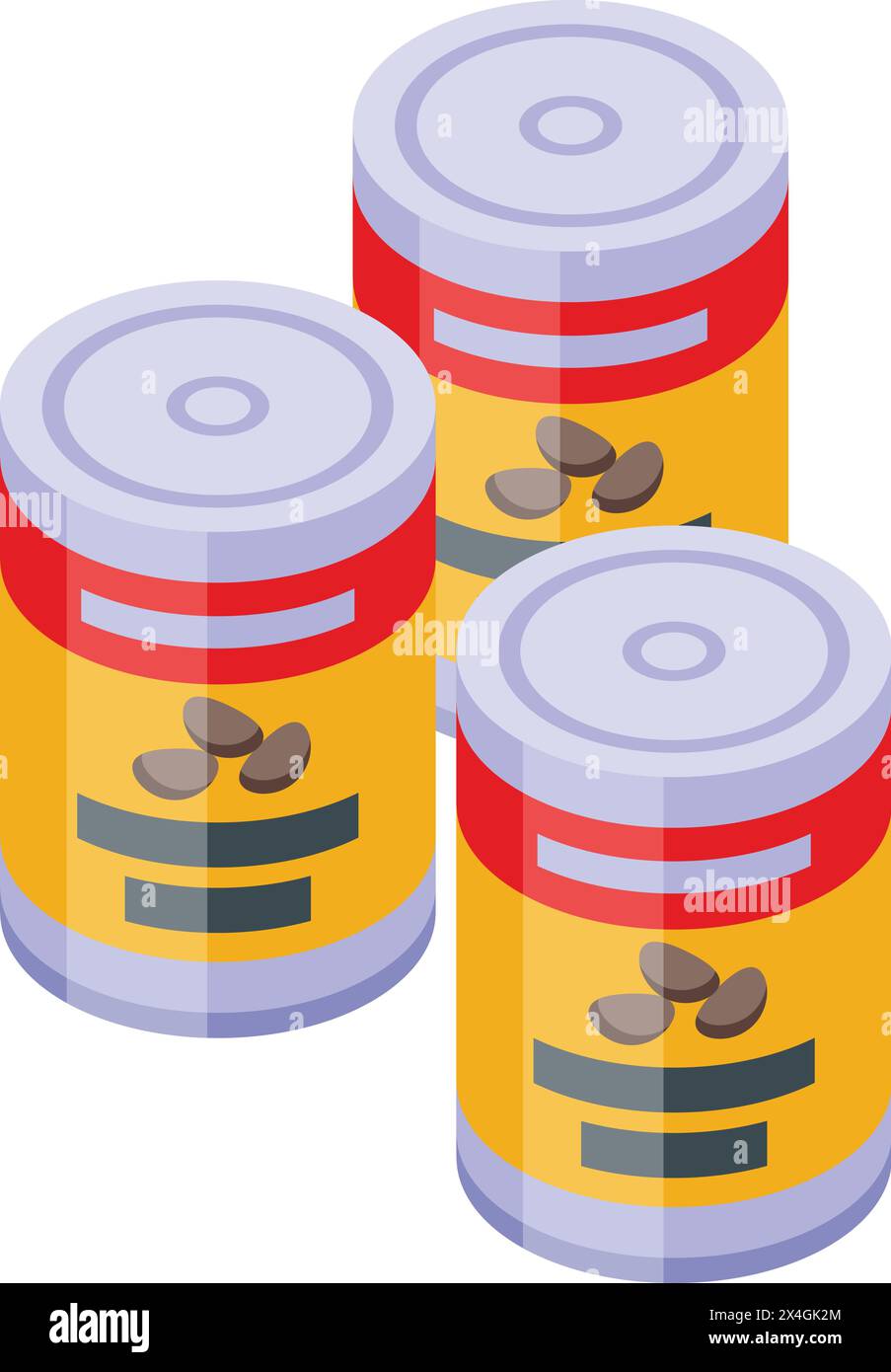 Empty baked beans can Stock Vector Images - Alamy