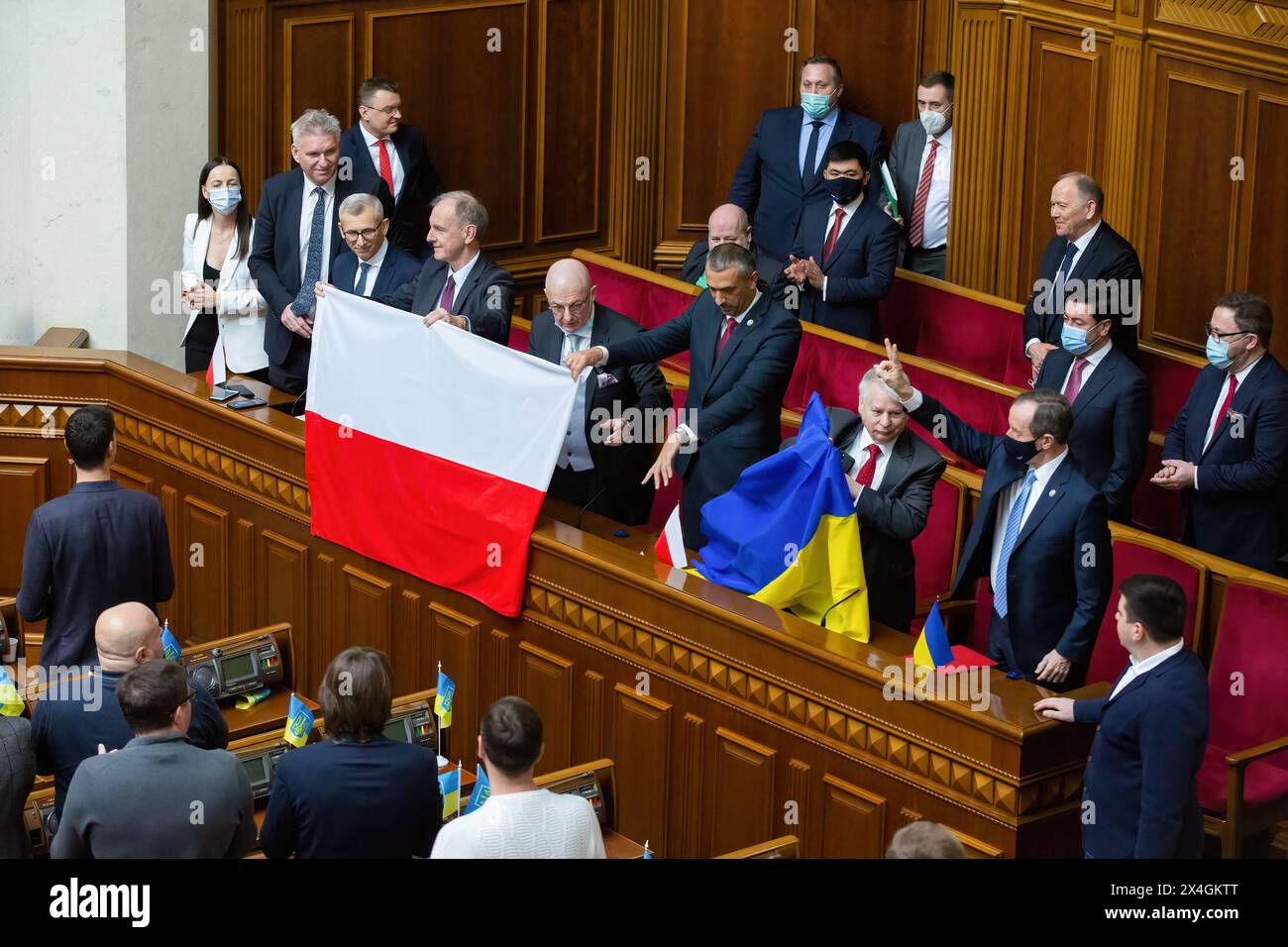 Marshal of the Senate of Poland Tomasz Grodzki (RD2) and other members of the Polish delegation ...