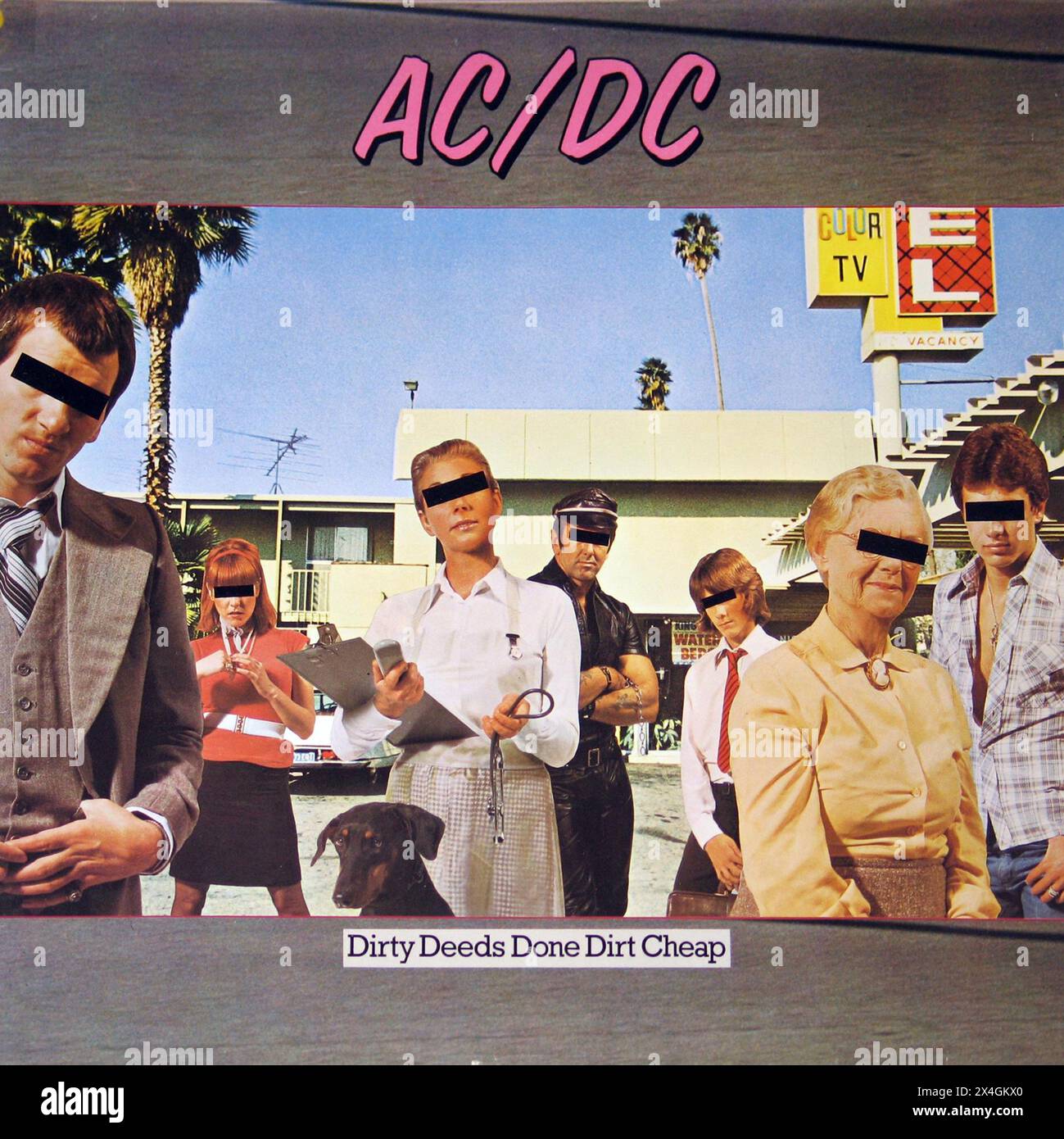 AC/DC Dirty Deeds Done Dirt Cheap - Vintage vinyl record cover Stock ...