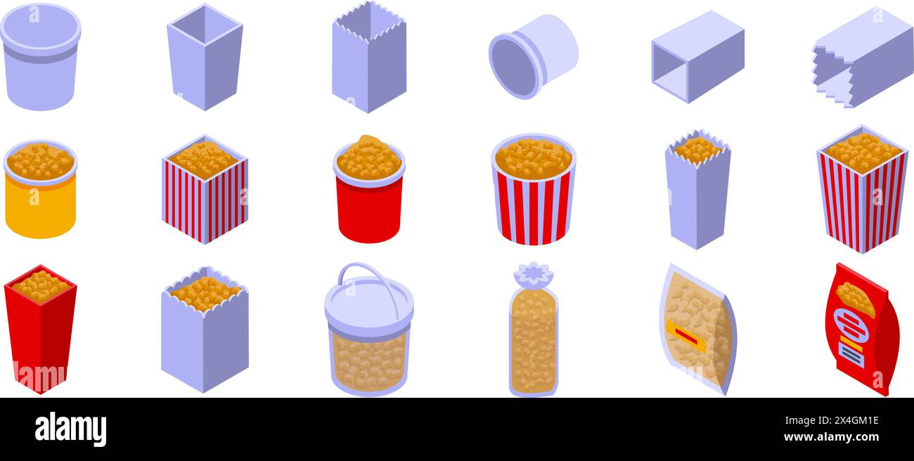 Empty popcorn bucket Stock Vector Images - Alamy