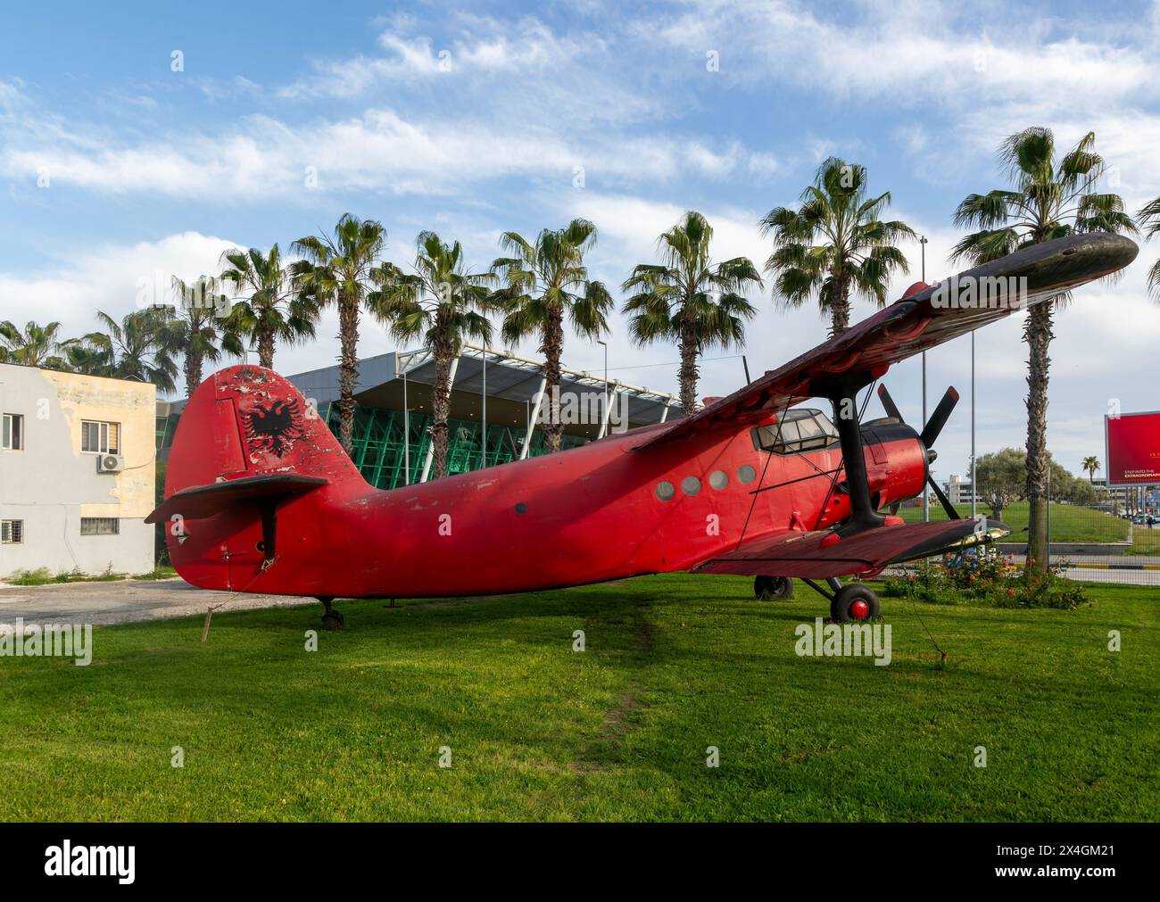 Red Nanchang Y-5, Chinese built Antonov An.2, former Albanian Air Force ...