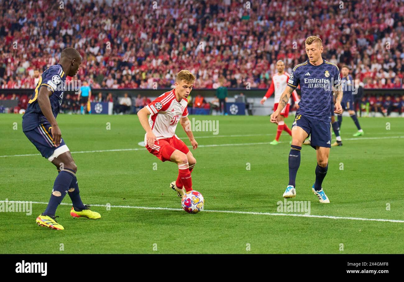 Munich, Germany. 30th Apr, 2024. Toni KROOS, Real Madrid 8 Eder Militao ...