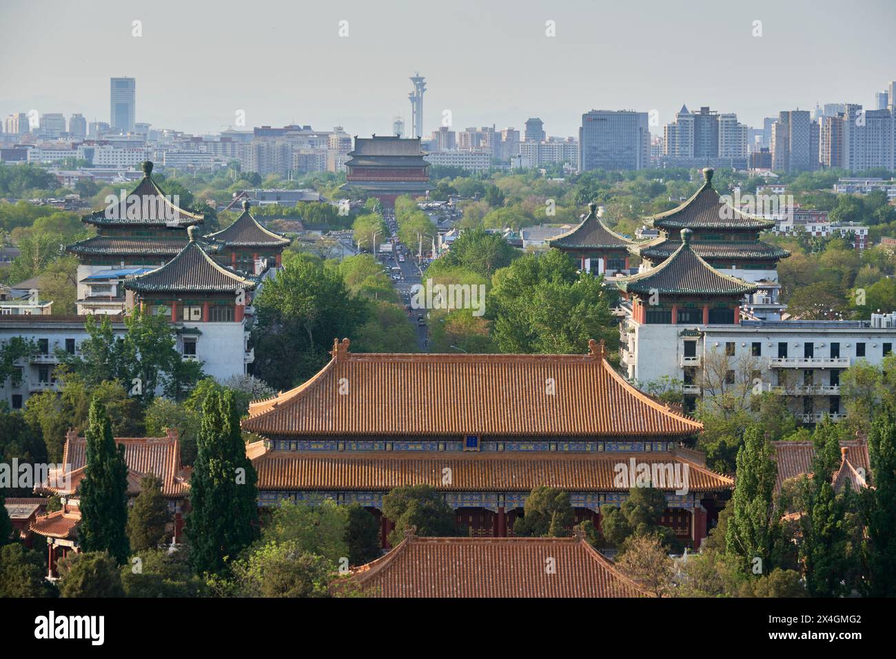 Aerial view of the central Beijing from Jingshan Park (Prospect Hill ...