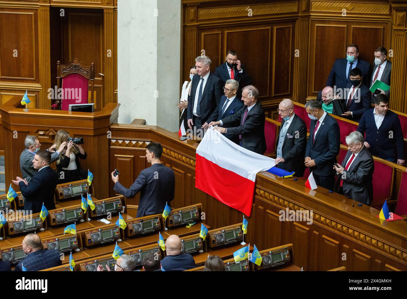 Kyiv, Ukraine. 18th Feb, 2022. Marshal of the Senate of Poland Tomasz Grodzki (not in picture ...