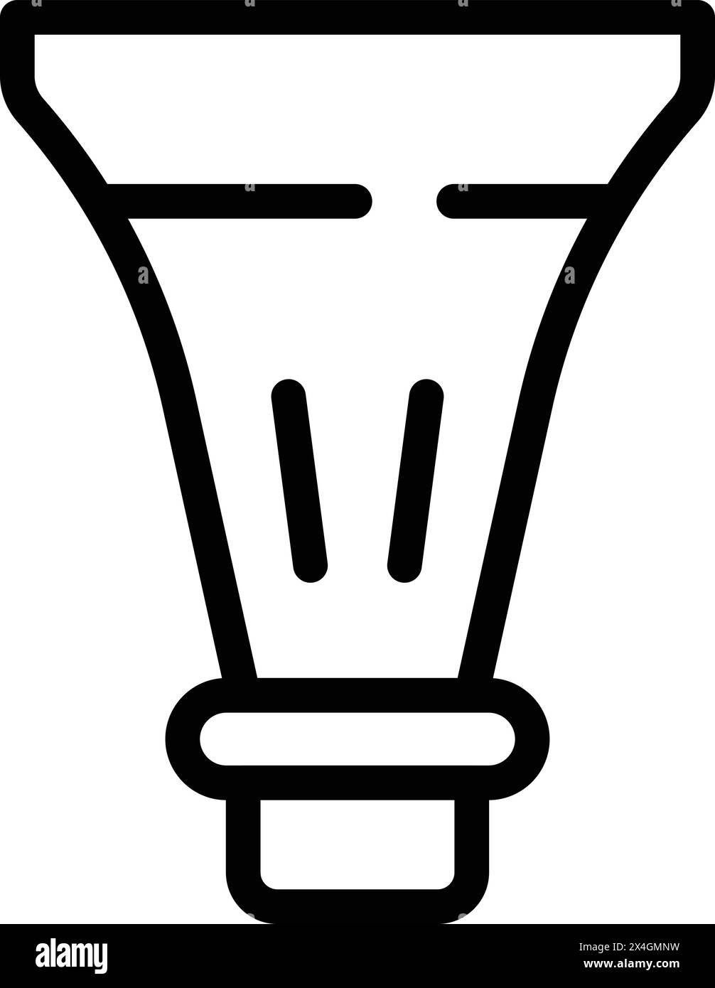 African noisy horn icon outline vector. Vuvuzela trumpet. Supporter ...