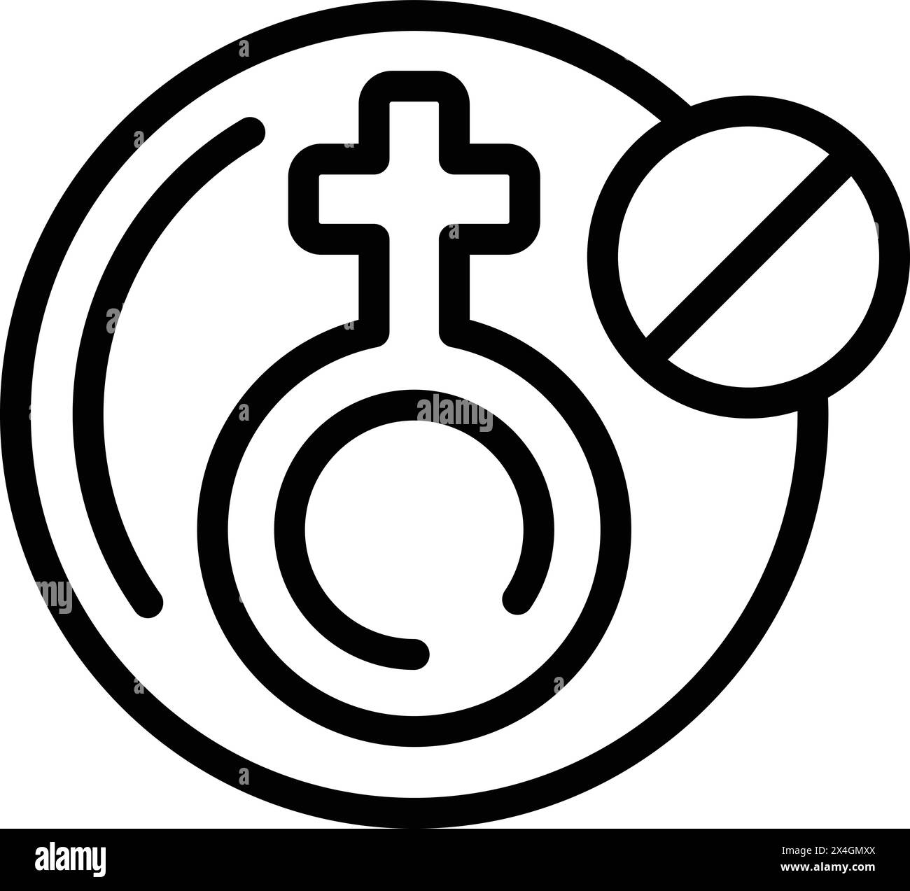 Gender inequality icon outline vector. Human discrimination. Unequal ...
