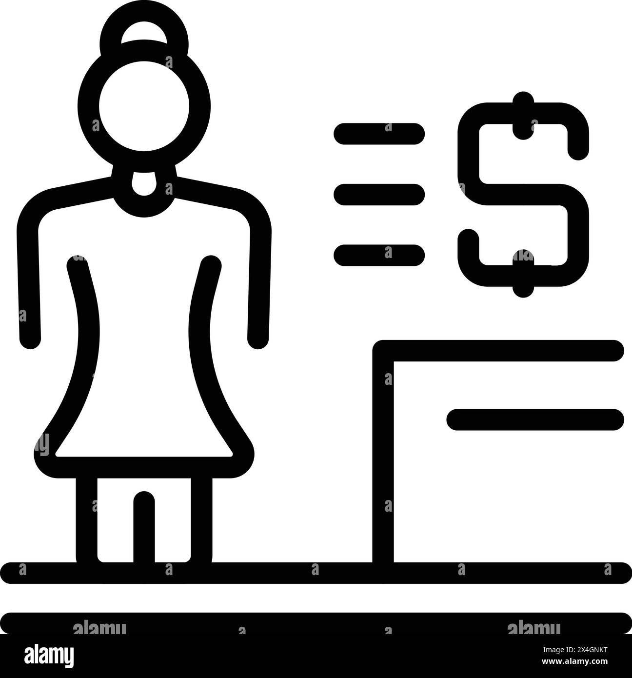 Workplace gender discrimination icon outline vector. Feminism prejudice ...