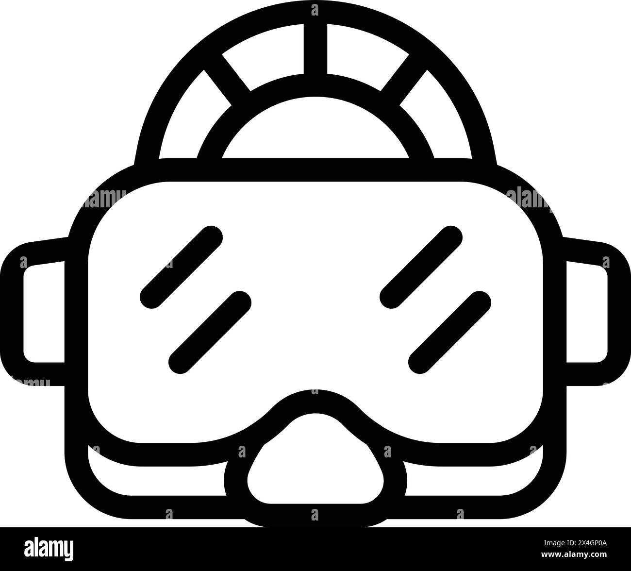 Diving mask icon outline vector. Scuba glasses. Diver snorkeling ...