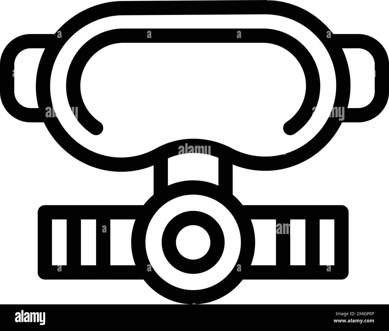 Swim mask icon outline vector. Diving goggles. Underwater protection ...