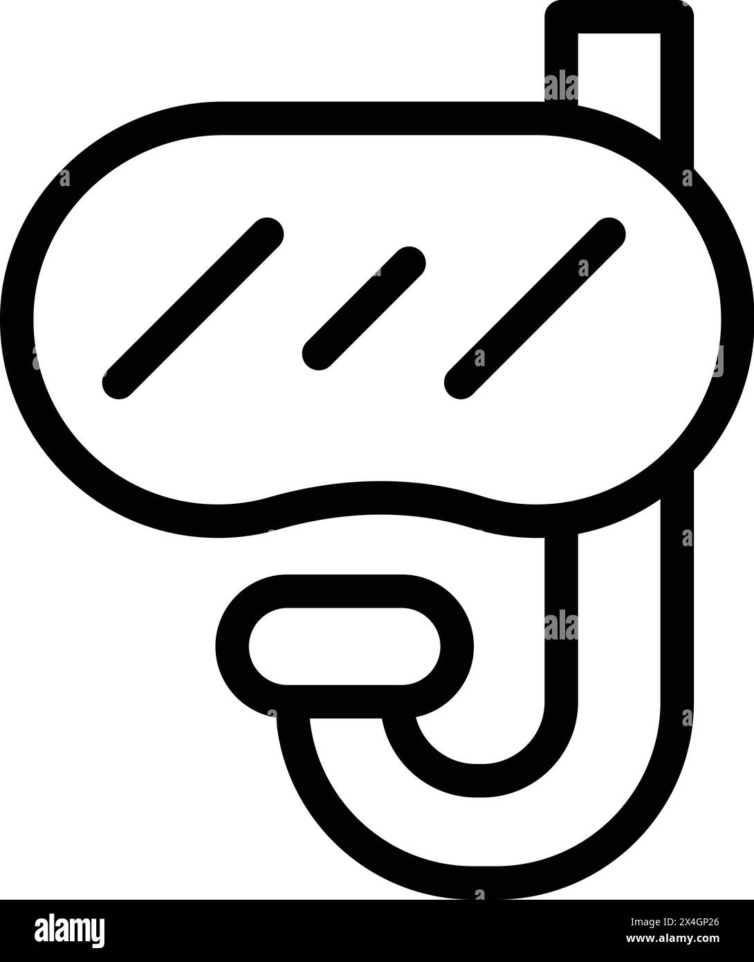 Snorkel mask icon outline vector. Diving experience. Underwater explore ...