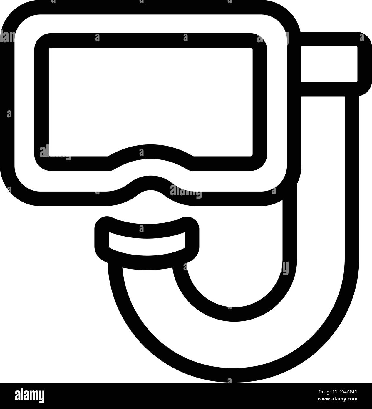 Diving eyewear icon outline vector. Deep snorkeling mask. Diver ...