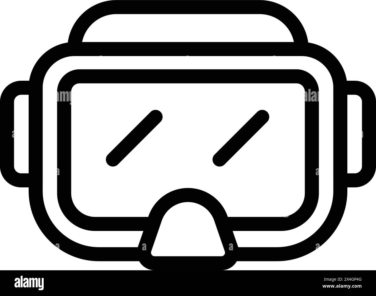 Dive mask icon outline vector. Diver exploring equipment. Ocean ...