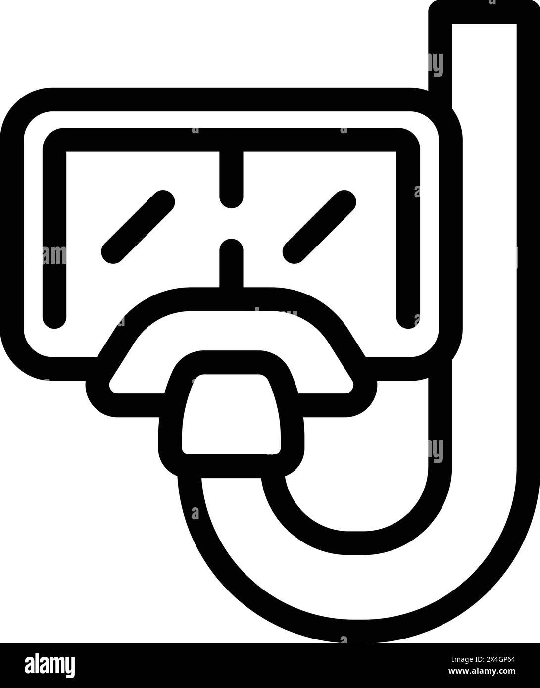 Diving eyewear equipment icon outline vector. Ocean explore mask ...