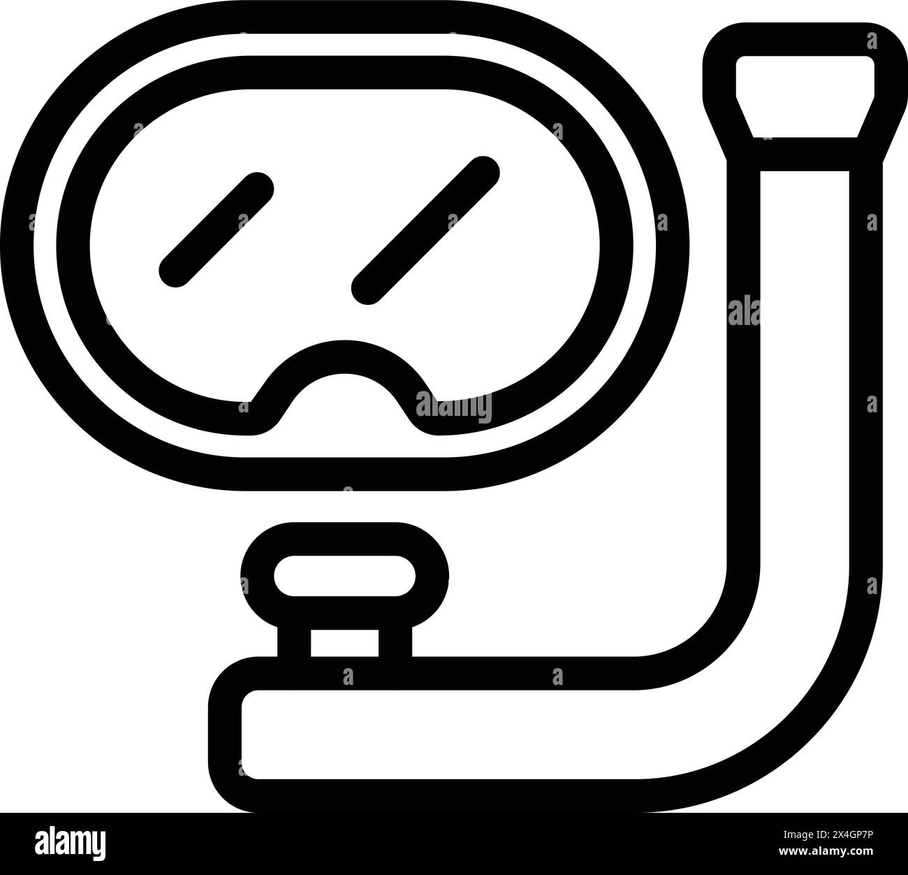 Aquatic sport scuba mask icon outline vector. Underwater deep diving ...