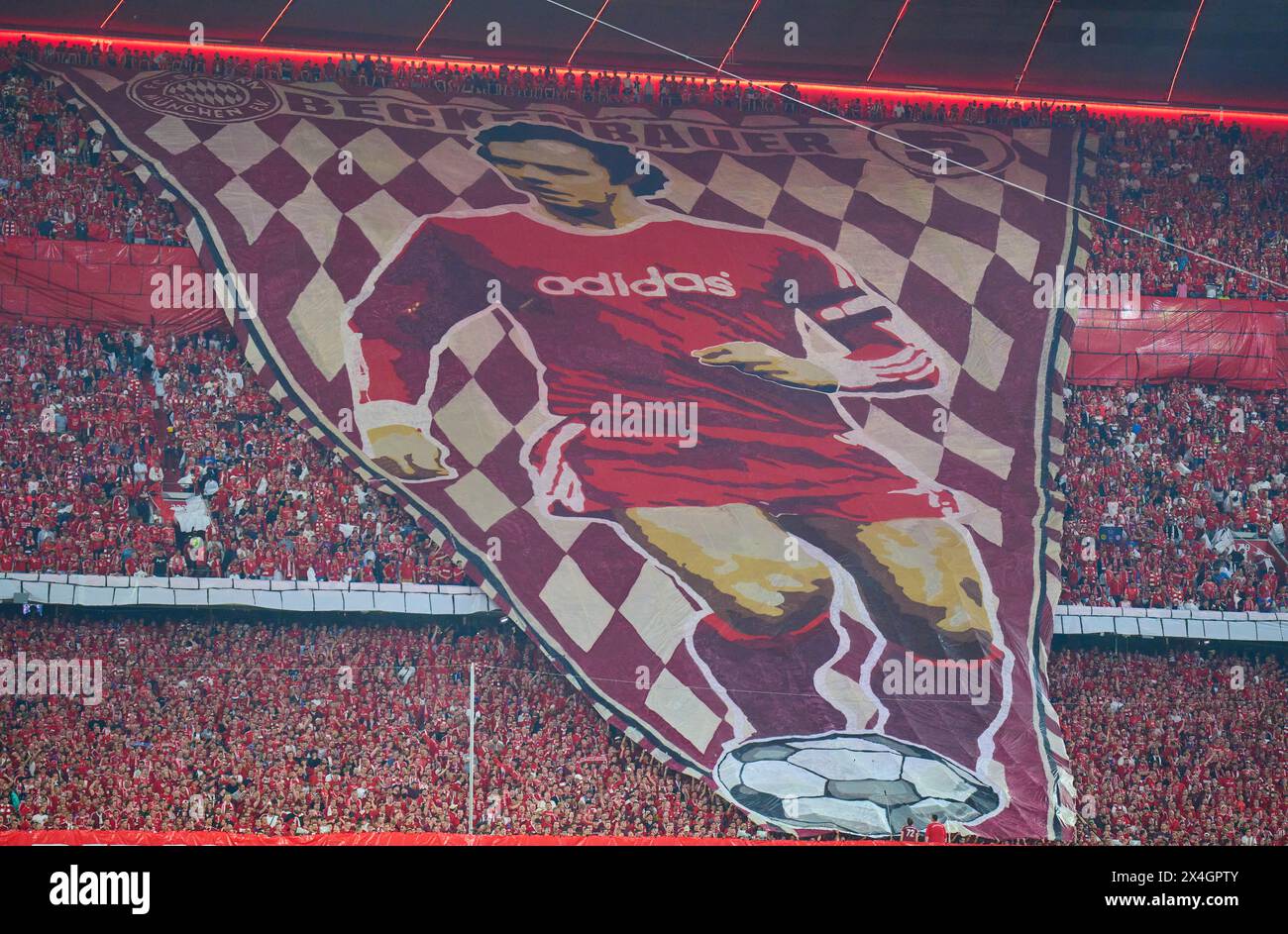 Munich, Germany. 30th Apr, 2024. FCB fans with choreo for Franz ...