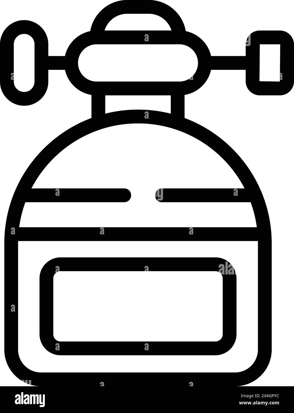 Crop sprayer icon outline vector. Pesticide pump compressor ...