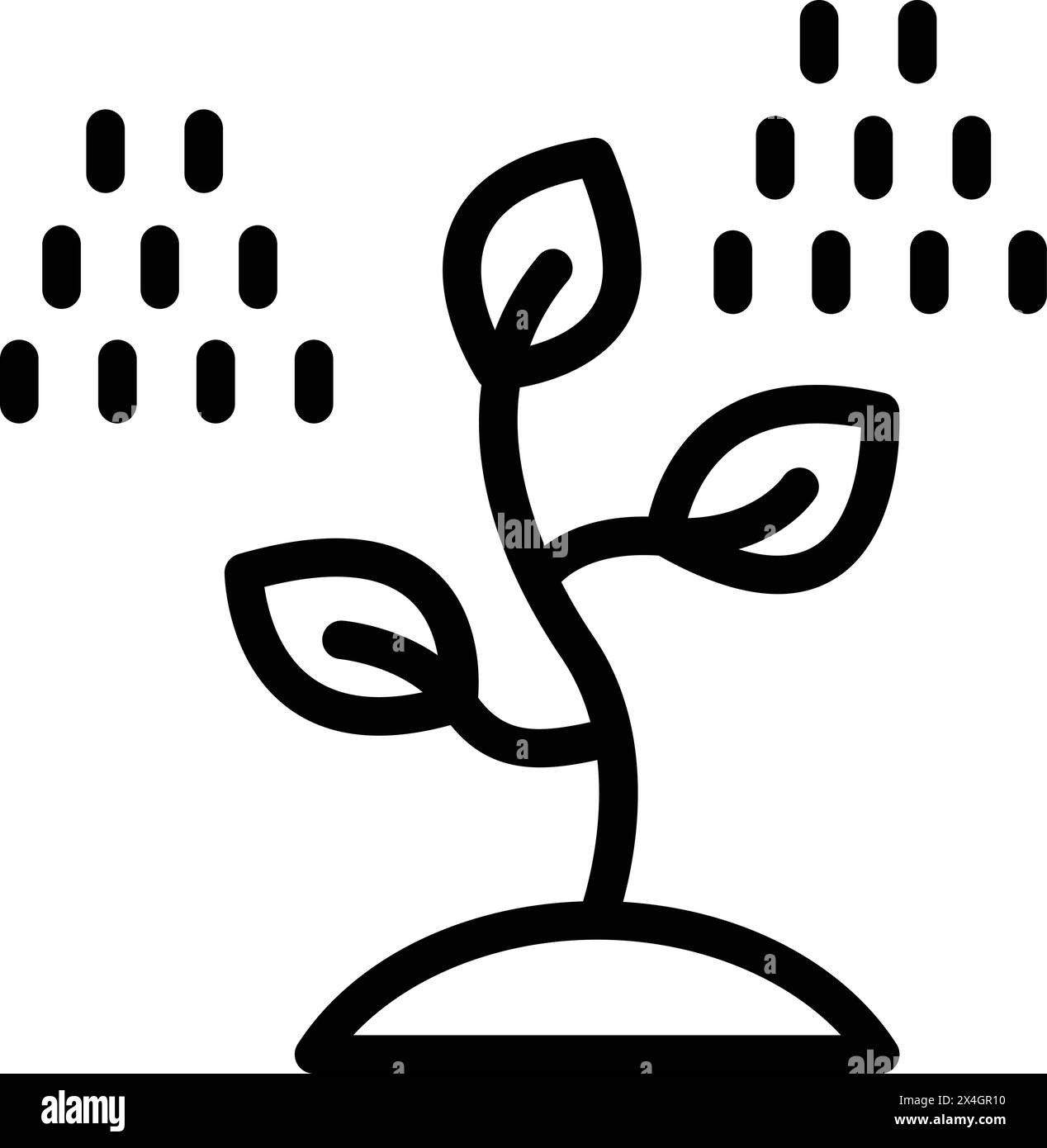 Plant growth pesticide care icon outline vector. Spraying farm crops ...