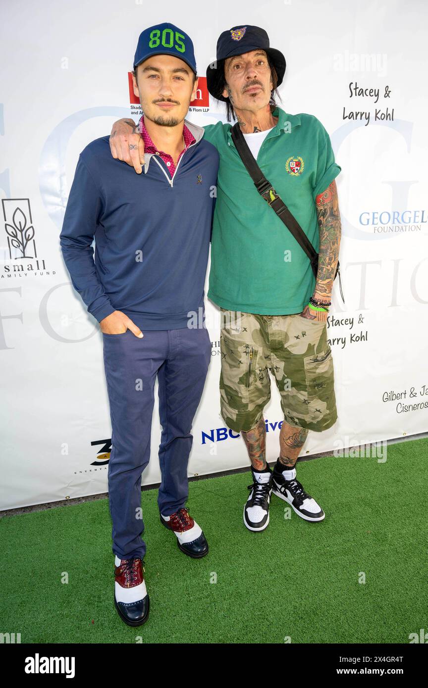 Brandon Thomas Lee mit Vater Tommy Lee beim 17. Celebrity Golf Turnier ...